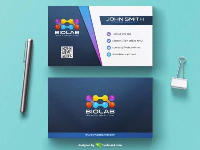 Free Modern biology business card template download | PsdDaddy.com