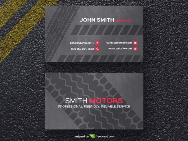 Free Tire print business card template download | PsdDaddy.com