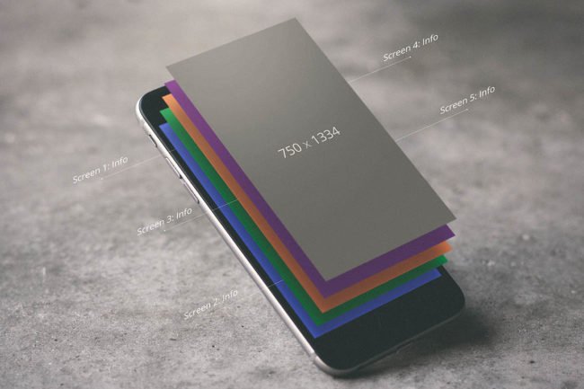 Here is iPhone Floating Layers – Free Mockup Download | PsdDaddy.com