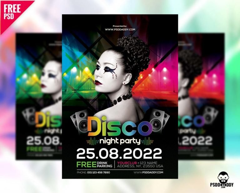 [Download] Disco Night Party Flyer Free PSD | PsdDaddy.com