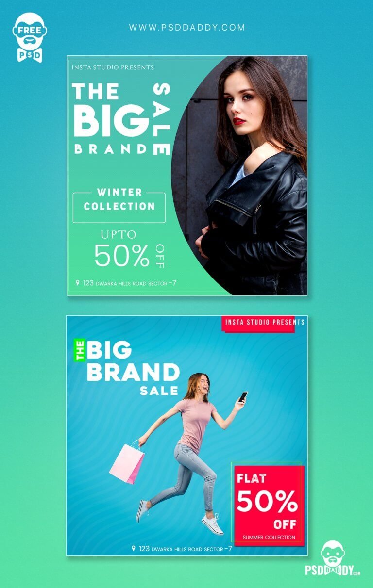 Big Brand Sale Social Media Post Free PSD Template | PsdDaddy.com